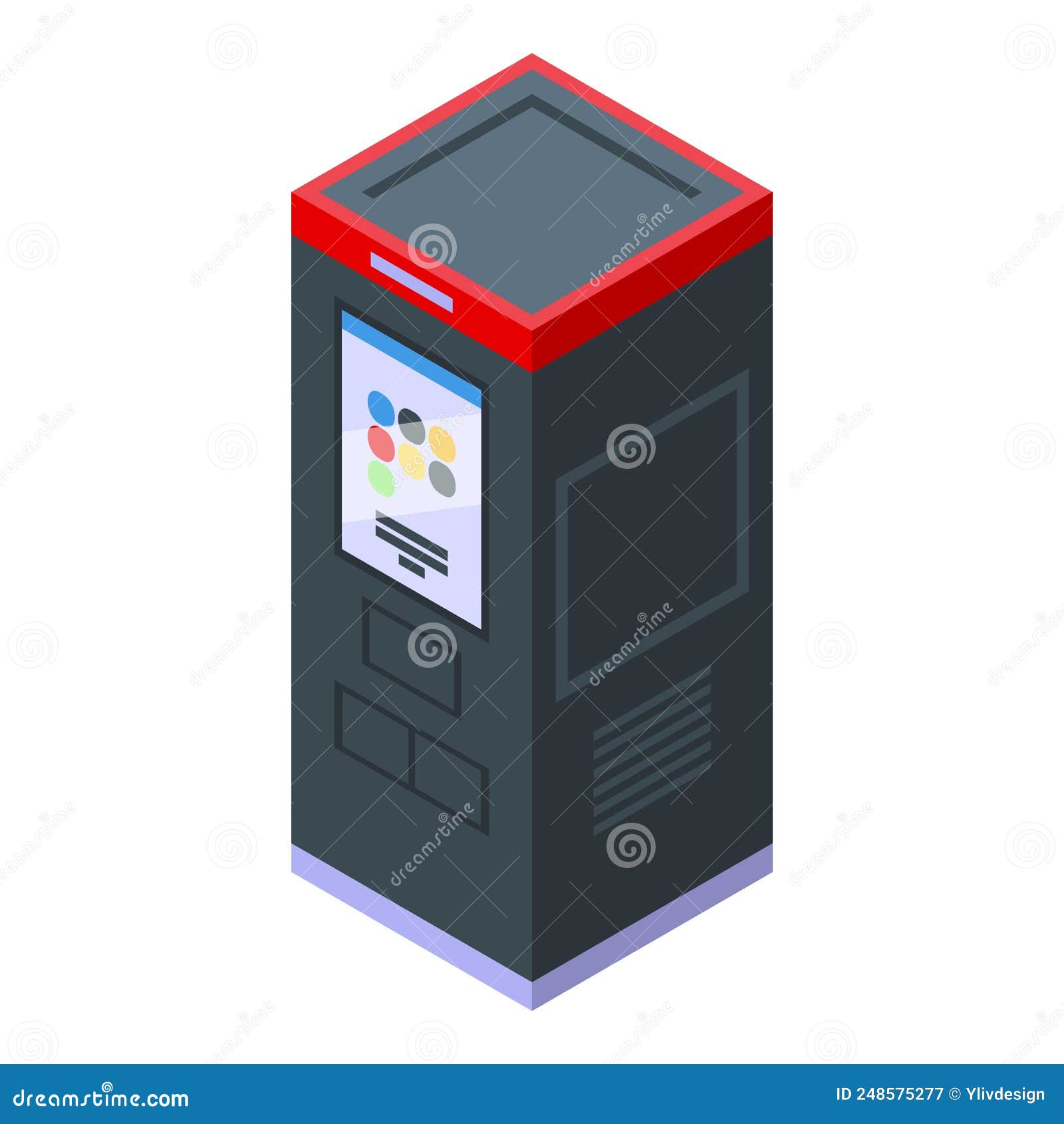 Self-service Parcel Delivery Kiosk Icon Isometric Vector. Smart Post ...