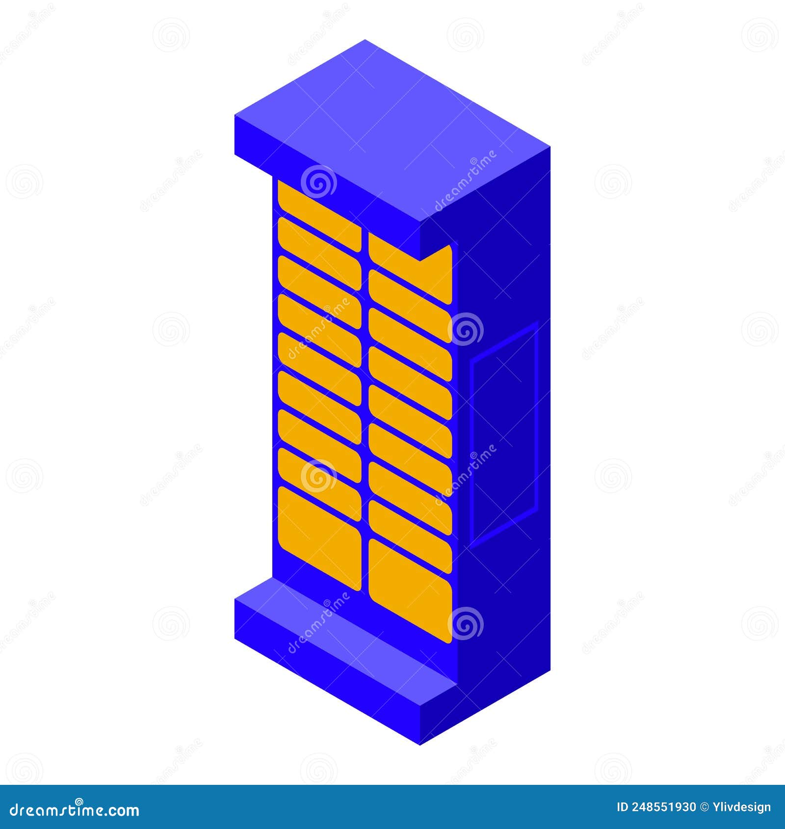 Self-service Parcel Delivery Locker Icon Isometric Vector. Package ...