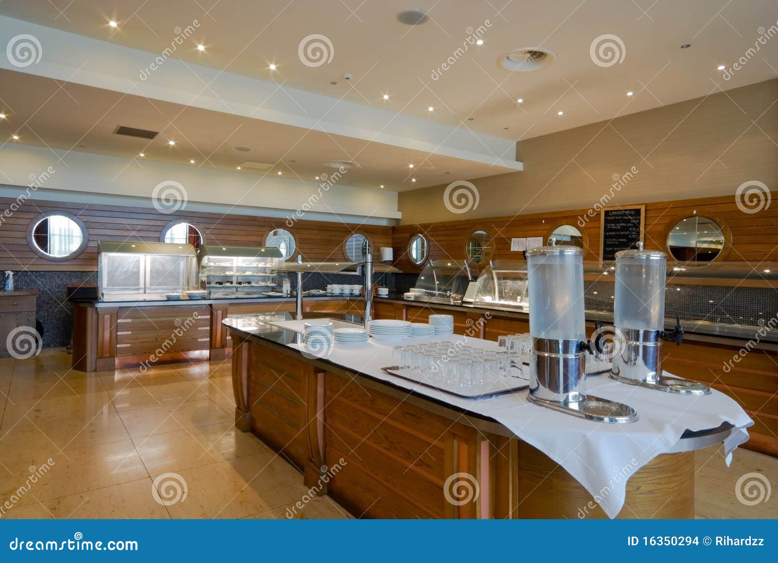 Self-service Restaurant Interior Stock Photo - Image of crockery ...