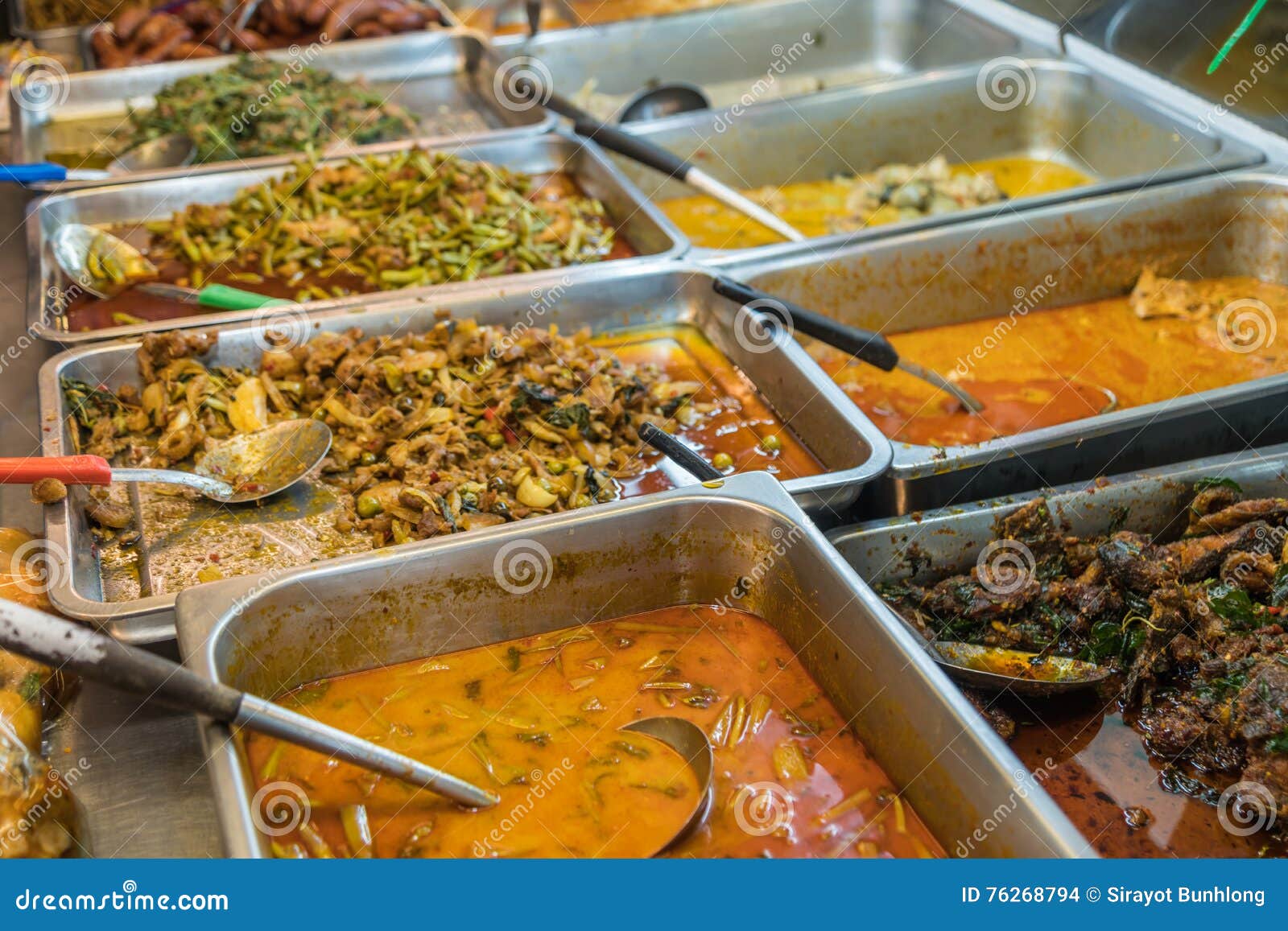 Self Service Restaurant with a Variety of Salads, Stock Photo - Image ...