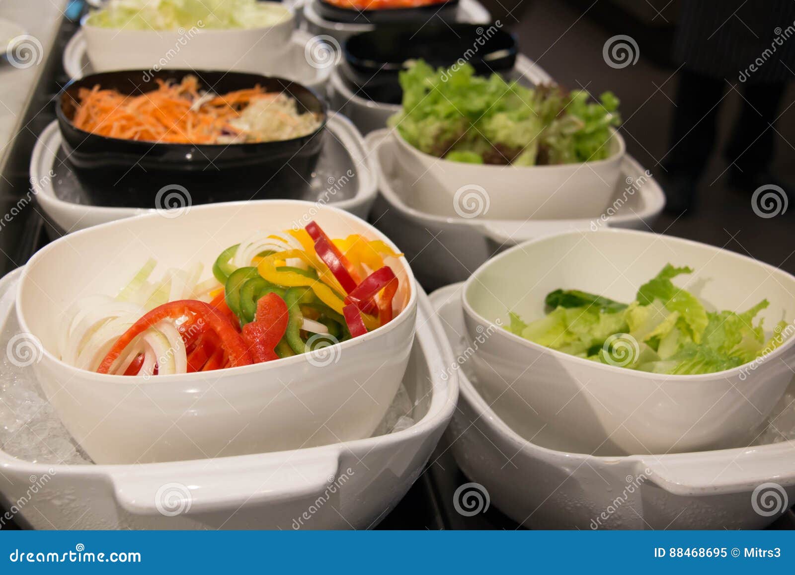 Self Service Salad Buffet in a Restaurant Stock Image - Image of cheese ...