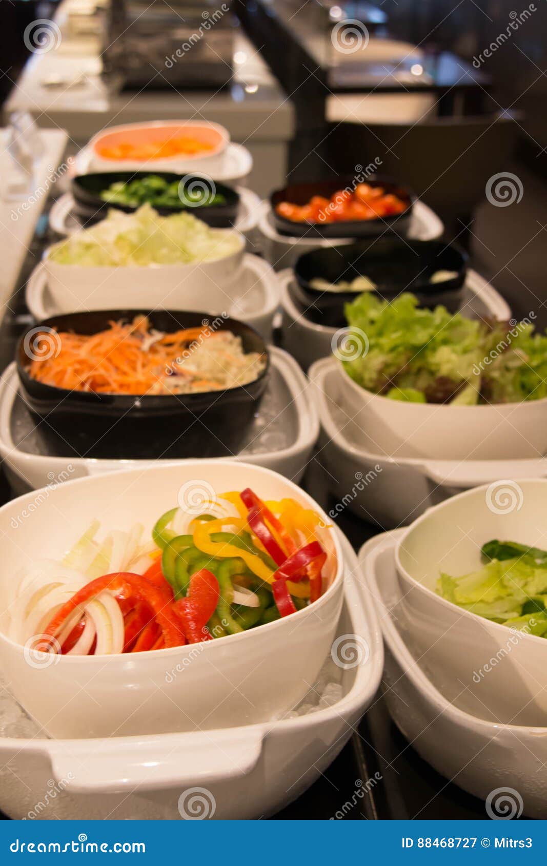 Self Service Salad Buffet in a Restaurant Stock Image - Image of salad ...