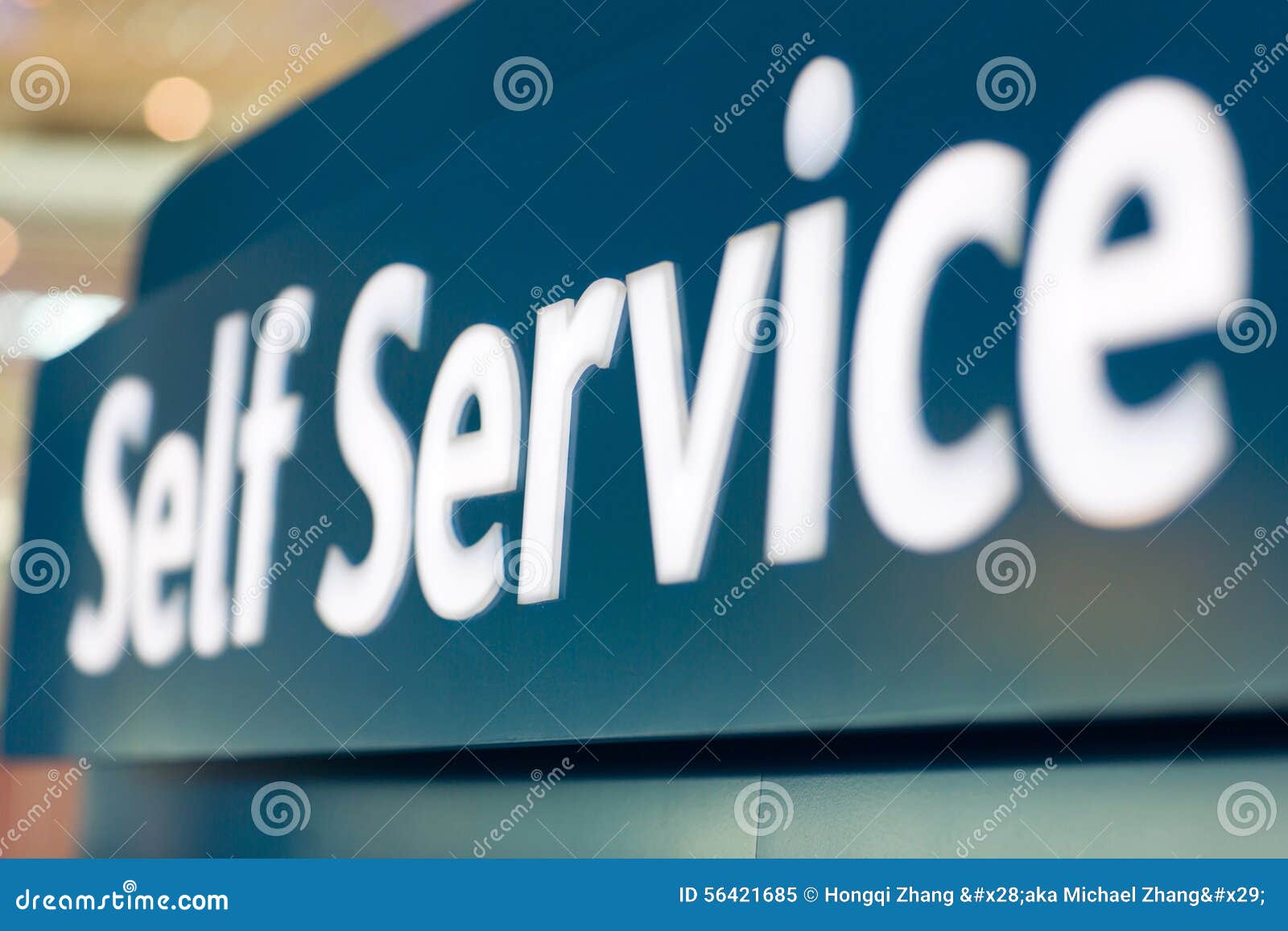 Self service sign stock image. Image of automated, quick - 56421685