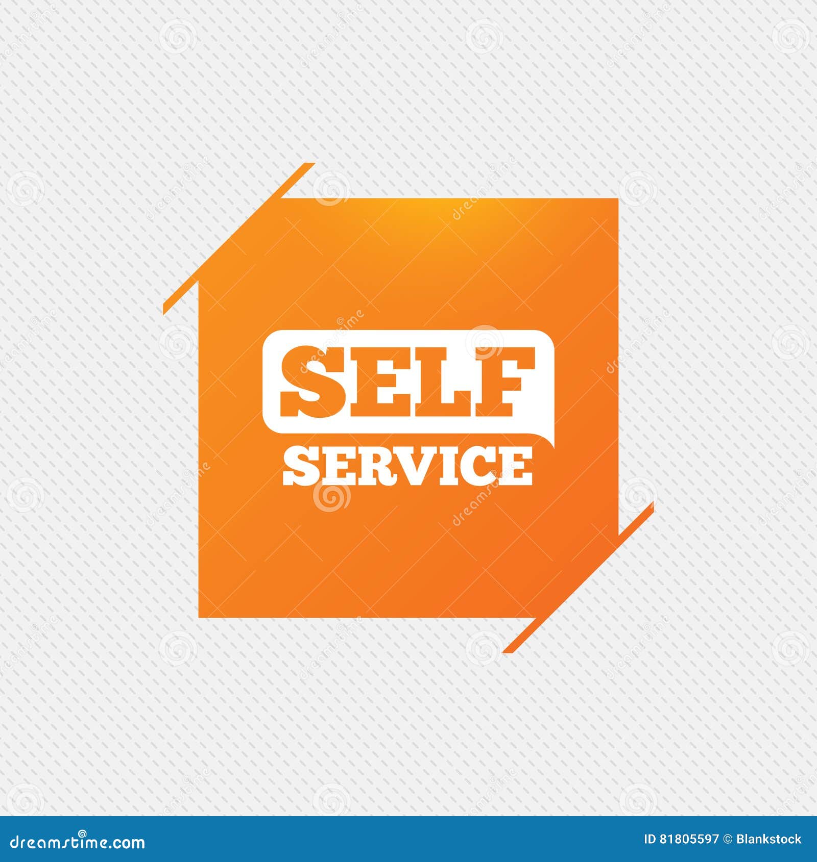 Self Service Sign Icon. Maintenance Button Stock Vector - Illustration ...