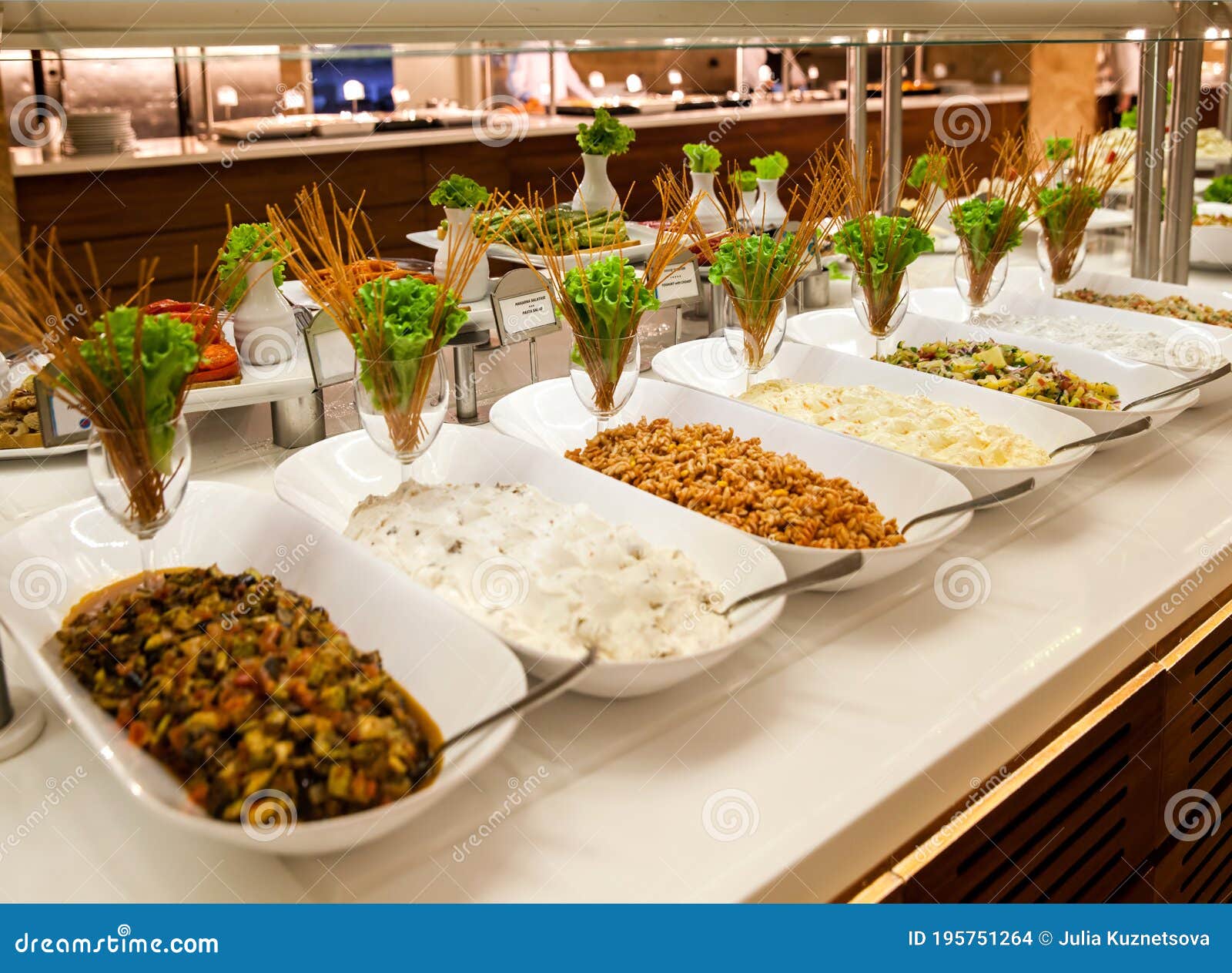 Self Service Table in Hotel Stock Photo - Image of rest, dishes: 195751264