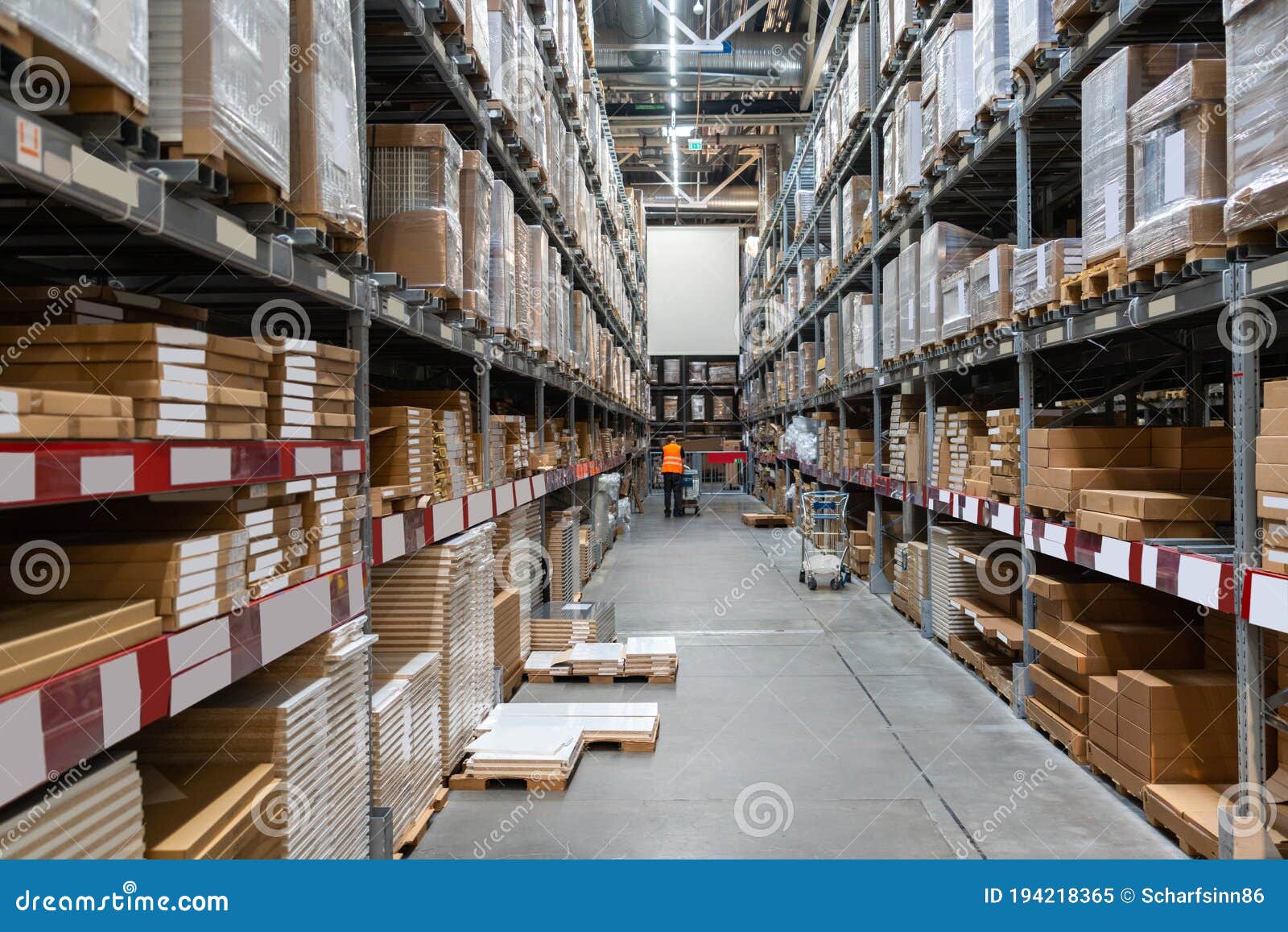 Self service warehouse stock image. Image of merchandise - 194218365
