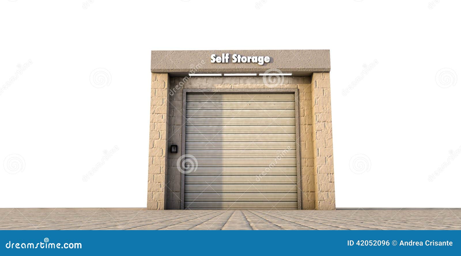 Self storage stock illustration. Illustration of commercial - 42052096