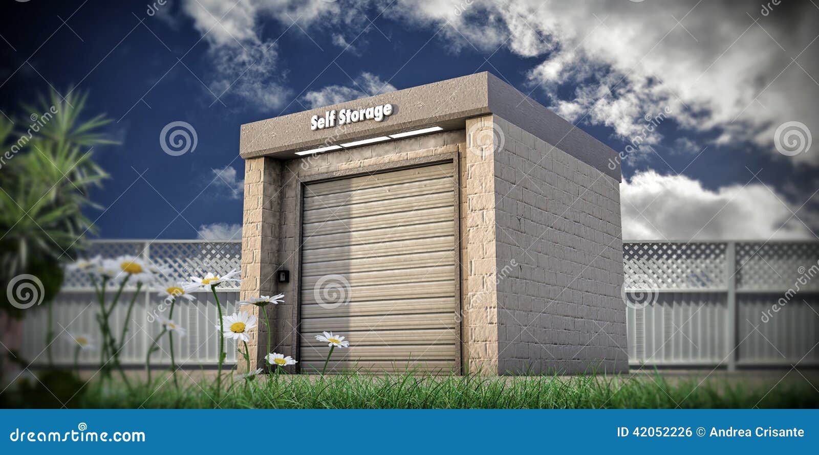 Self storage stock illustration. Illustration of door - 42052226