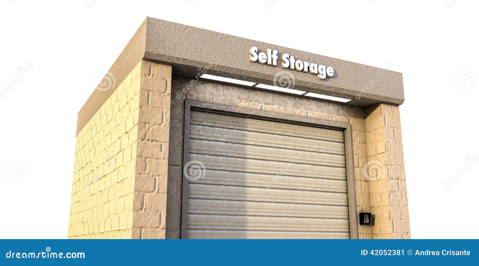 Self storage stock illustration. Illustration of lock - 42052381