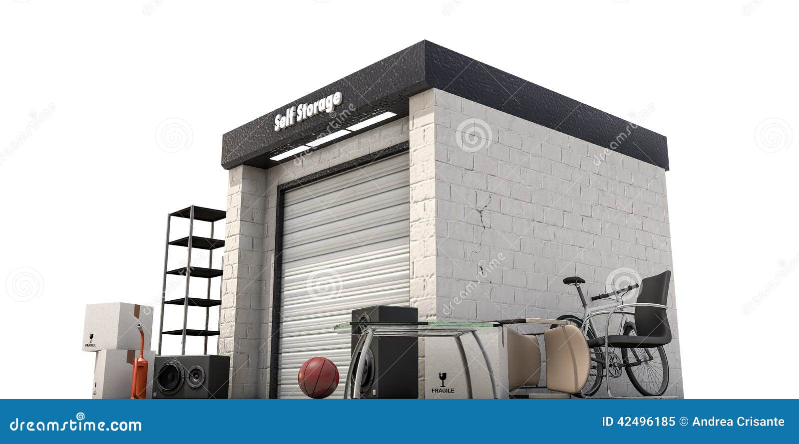 Self storage stock illustration. Illustration of metal - 42496185