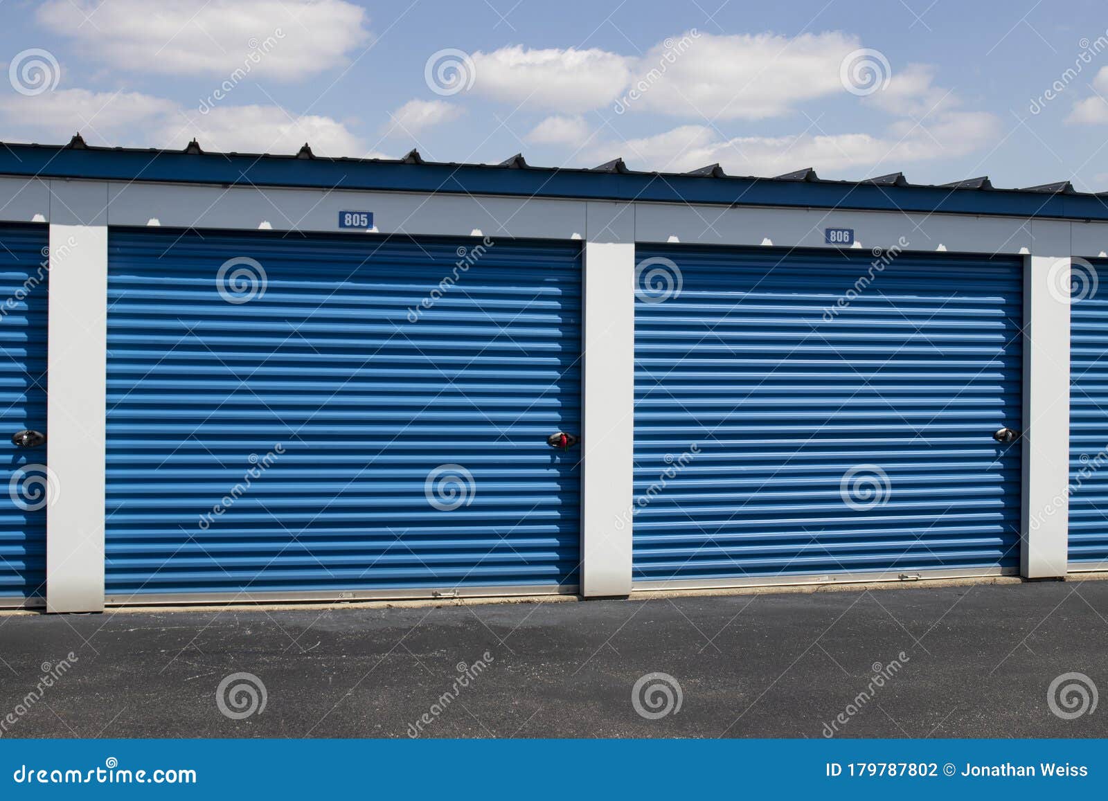 Self Storage and Mini Storage Garage Units Stock Photo - Image of lock ...