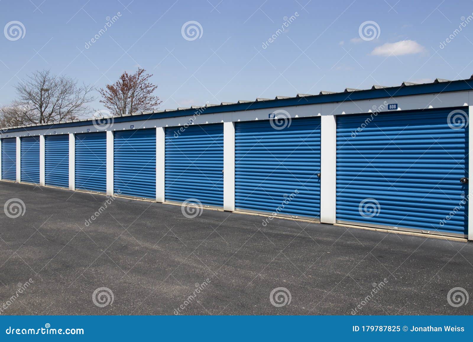 Self Storage and Mini Storage Garage Units Stock Image - Image of ...