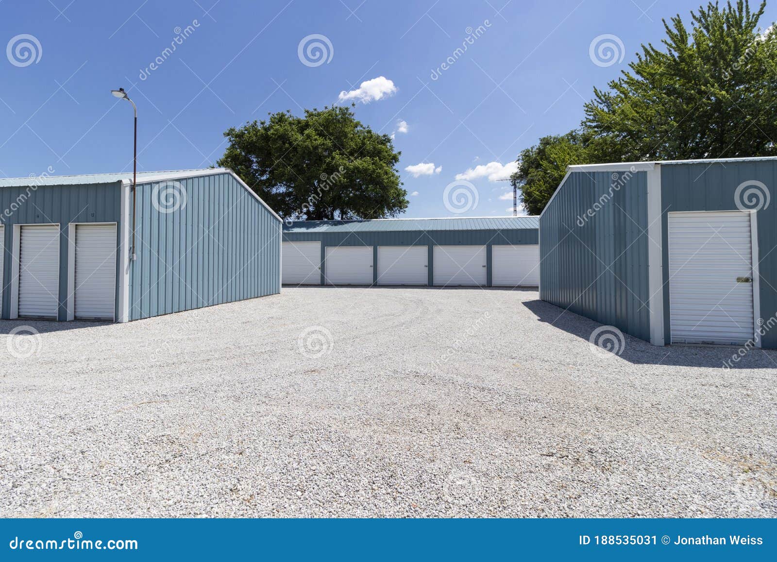 Self Storage and Mini Storage Garage Units Stock Image - Image of space ...
