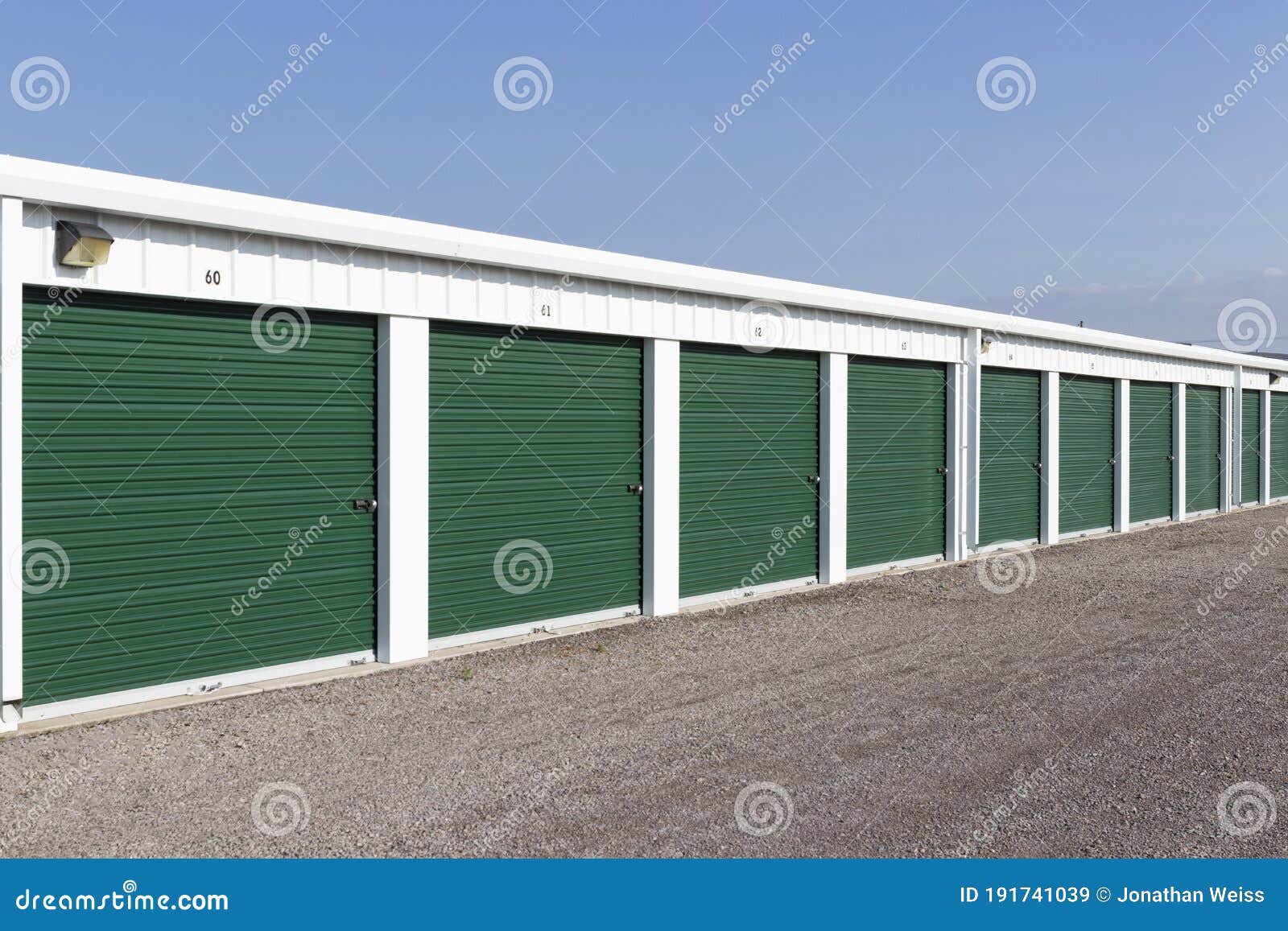 Self Storage and Mini Storage Garage Units. Stock Image - Image of ...