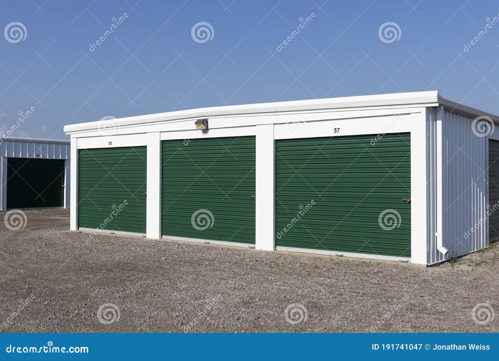 Self Storage and Mini Storage Garage Units. Stock Image - Image of ...