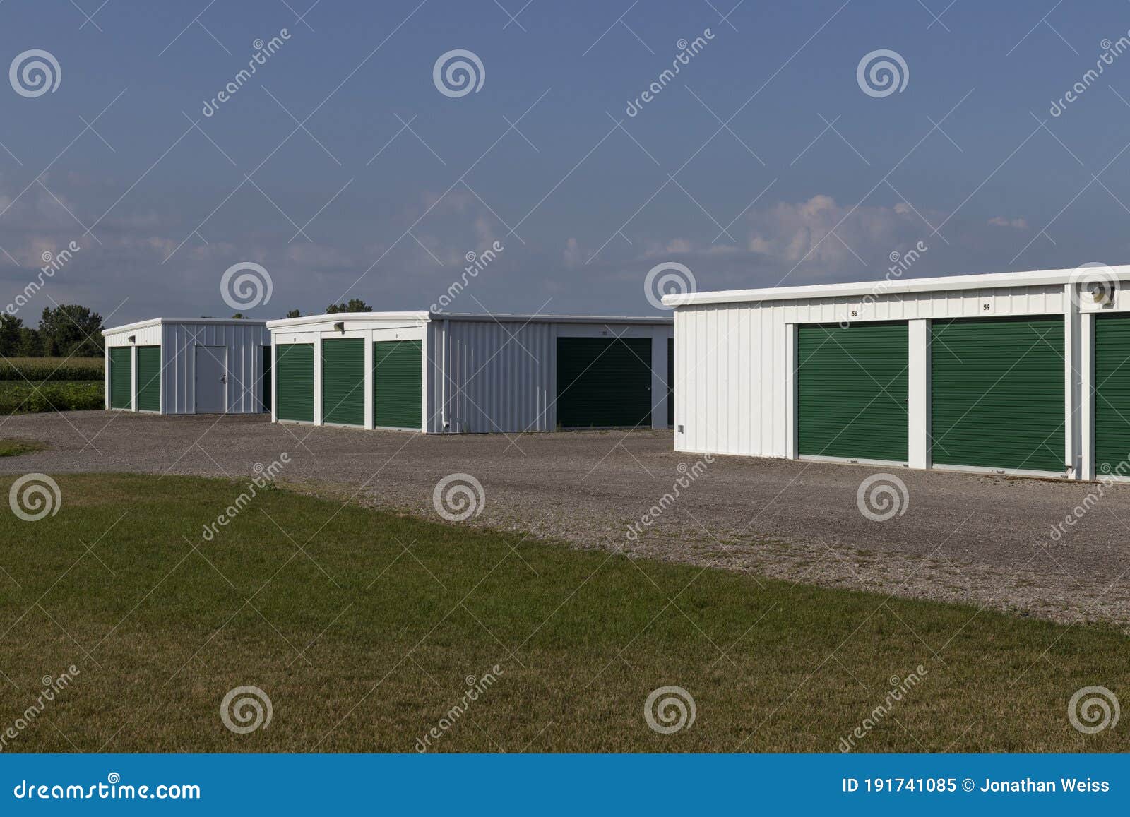 Self Storage and Mini Storage Garage Units. Stock Image - Image of ...