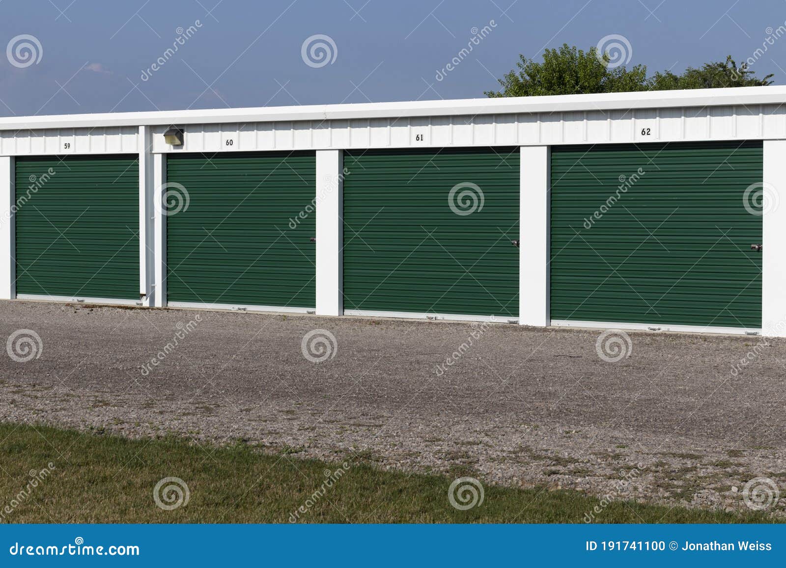 Self Storage and Mini Storage Garage Units. Stock Photo - Image of self ...