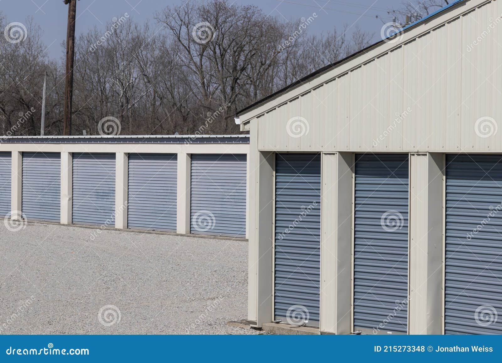 Self Storage and Mini Storage Garage Units Stock Photo - Image of ...