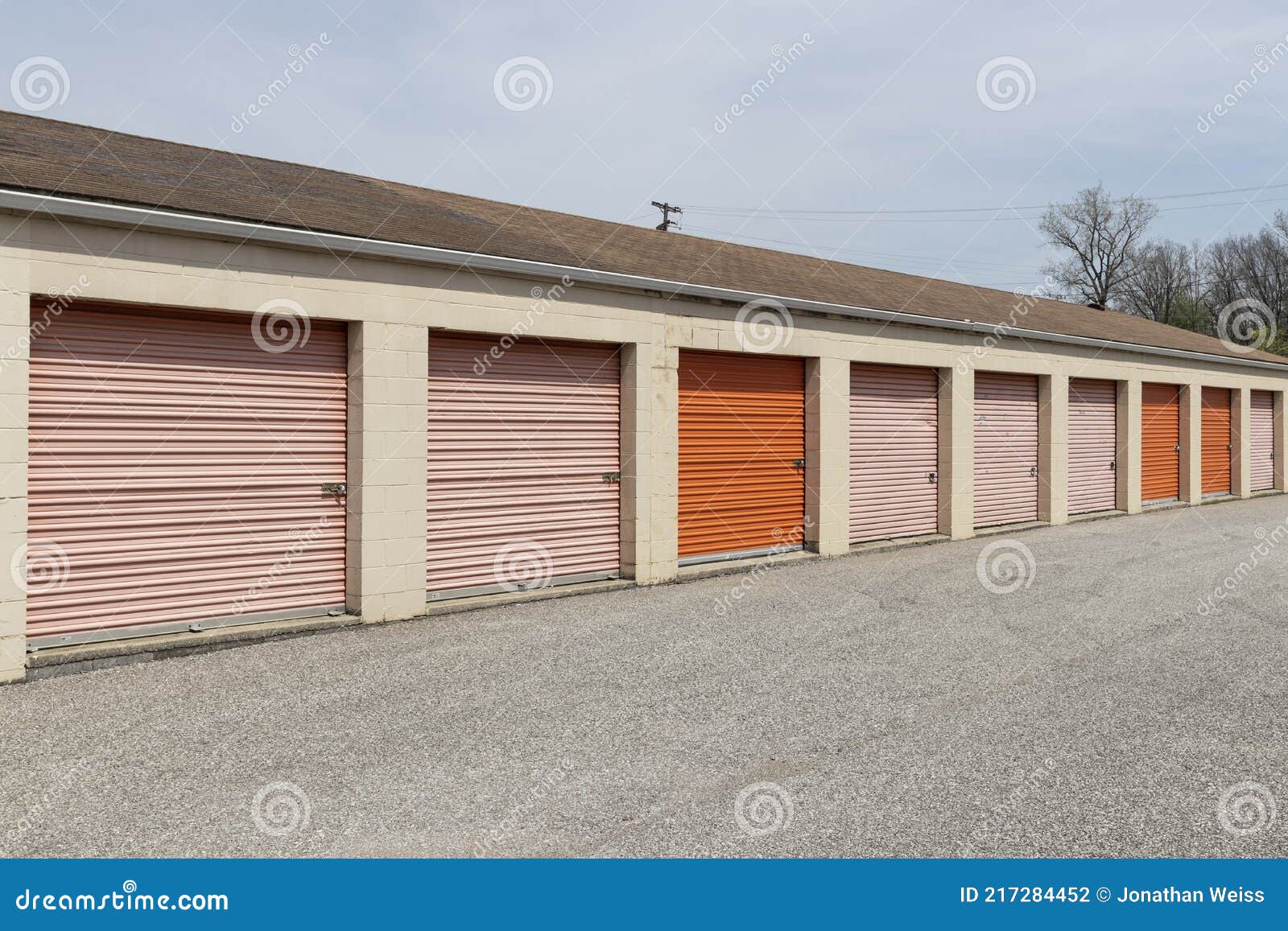 Self Storage and Mini Storage Garage Units Stock Photo - Image of unit ...