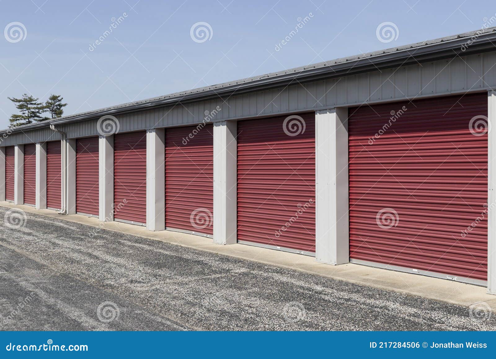 Self Storage and Mini Storage Garage Units Stock Photo - Image of ...