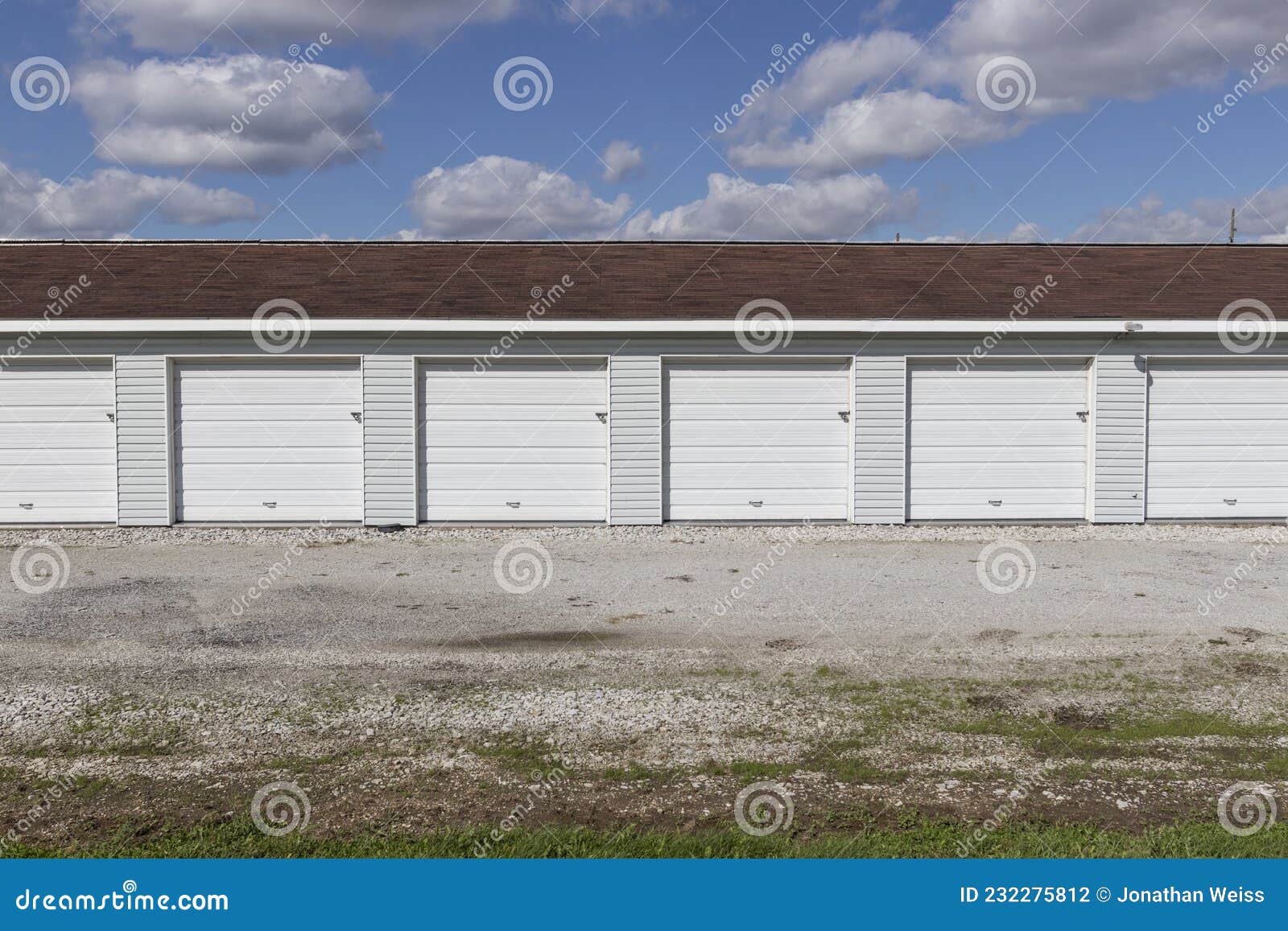 Self Storage and Mini Storage Garage Units Stock Photo - Image of ...