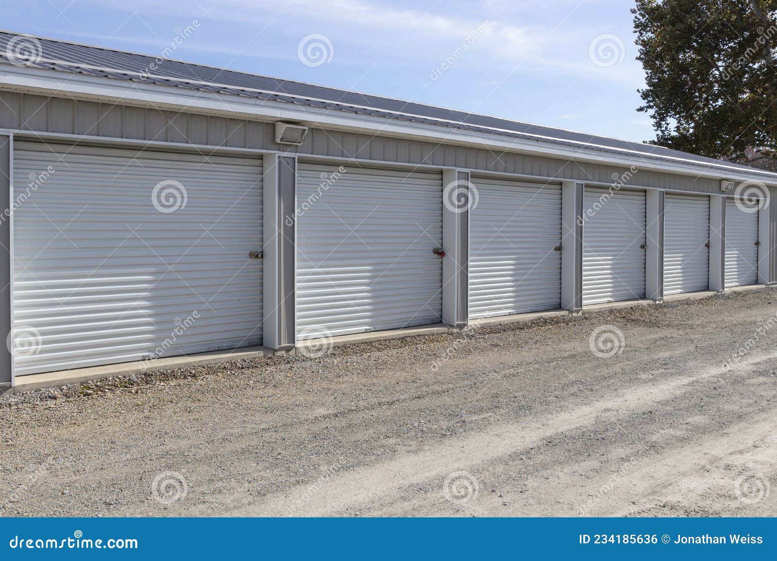 Self Storage and Mini Storage Garage Units Stock Photo - Image of ...