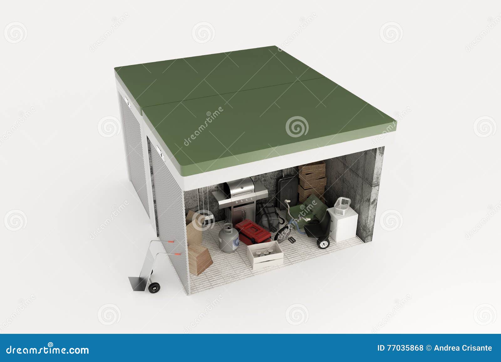 Self storage unit section stock illustration. Illustration of ...