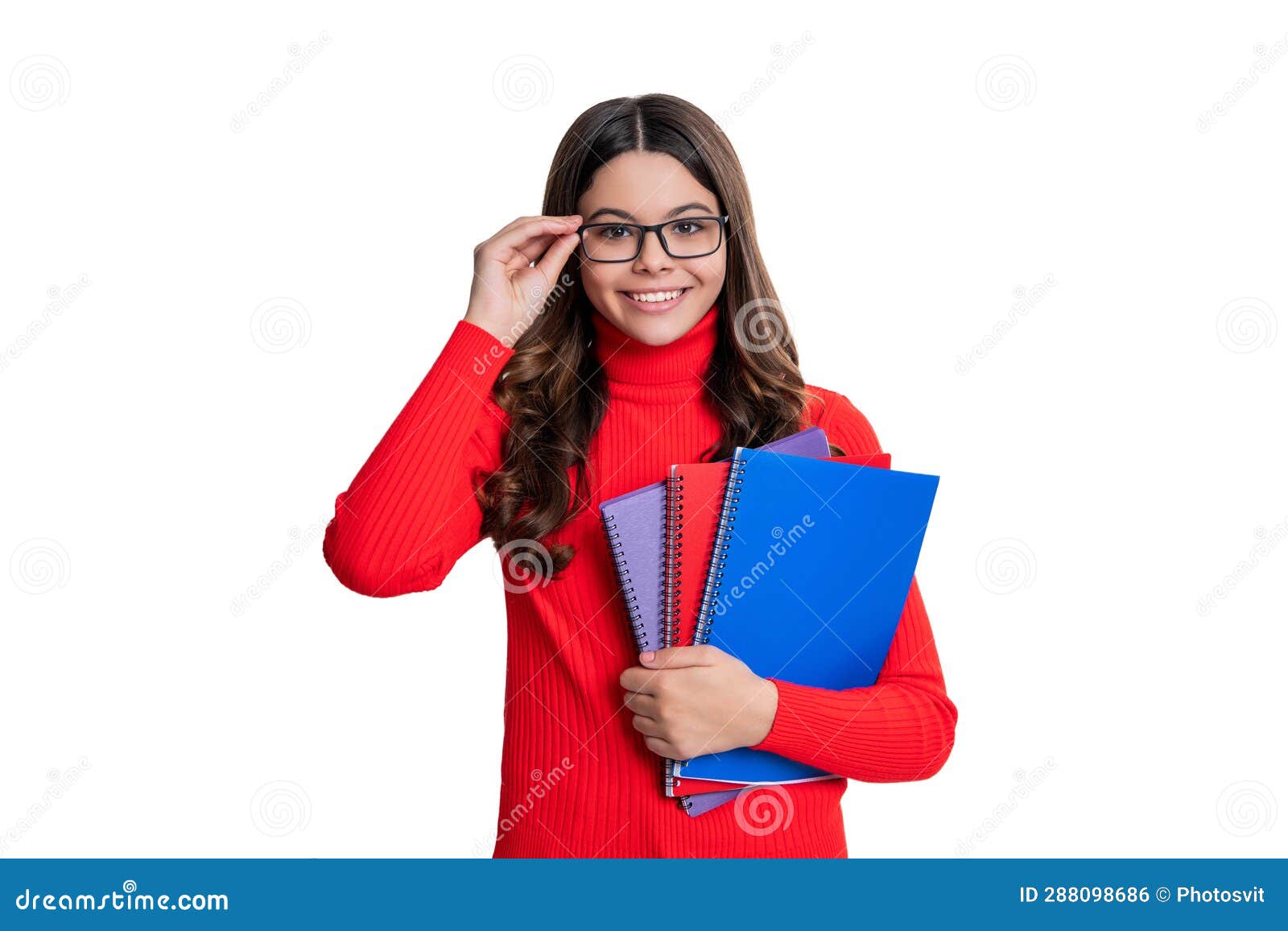 Self Study Concept. Workbook for Homework. Teen Girl Study To Get ...