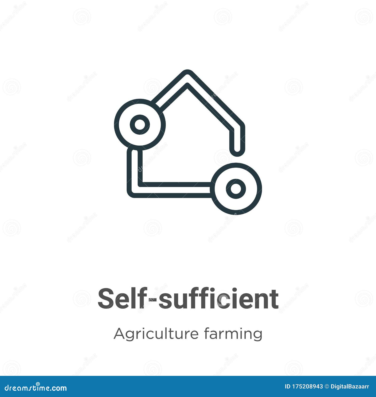 Self-sufficient Outline Vector Icon. Thin Line Black Self-sufficient ...