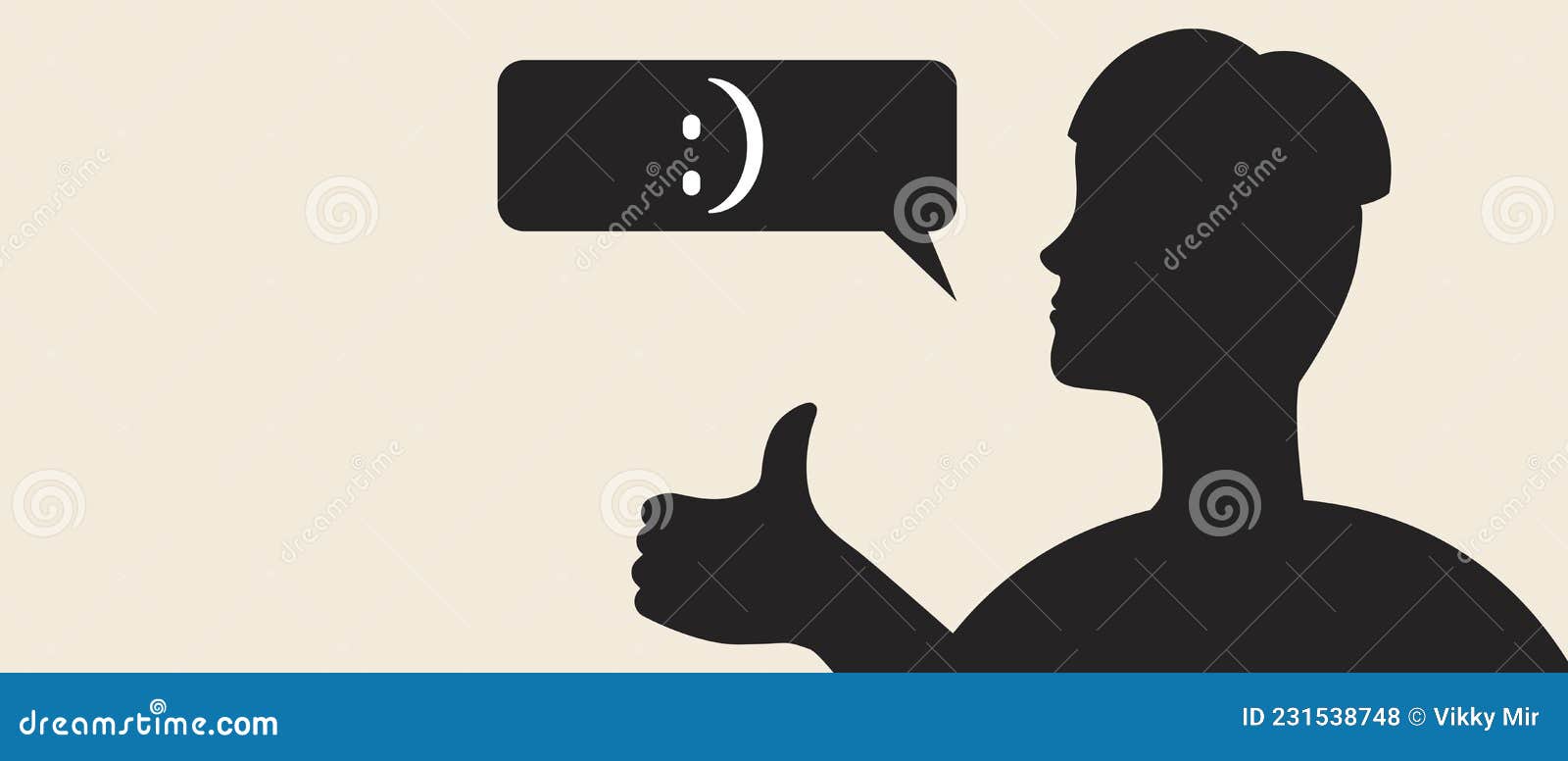 Self-support of a Young Person, Optimism Non-binary Person, Silhouette ...