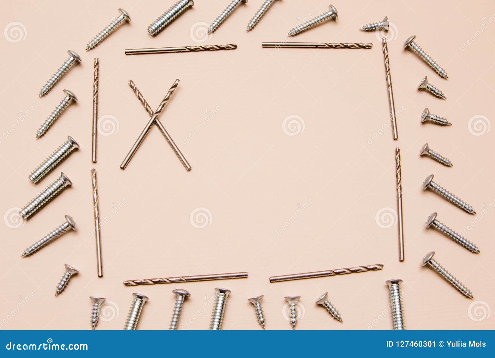 Self-tapping and drill bit stock image. Image of construction - 127460301