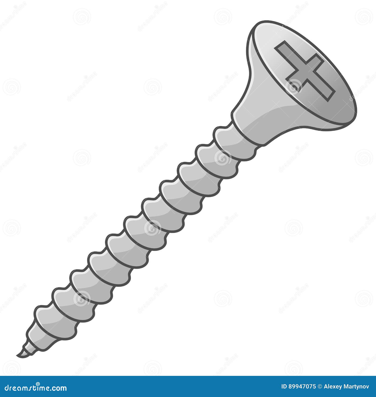 Self Tapping Screw Vintage Illustration Cartoon Vector | CartoonDealer ...