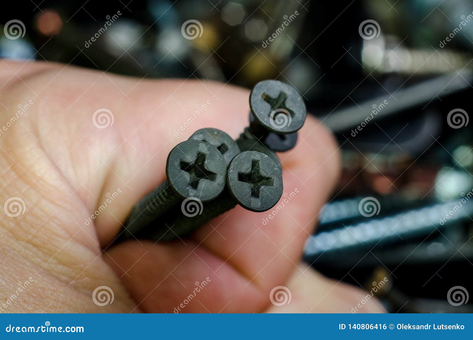 A self-tapping stock photo. Image of female, metal, dowel - 140806416