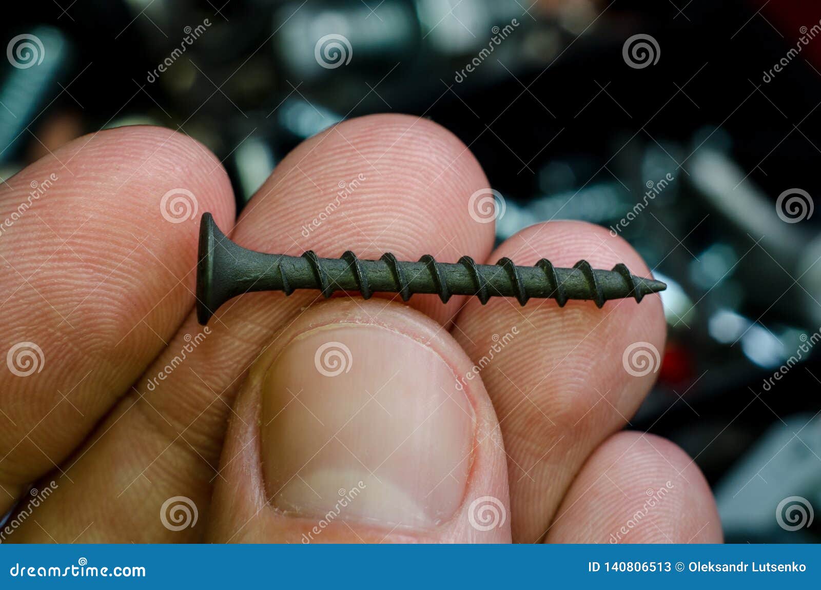 A self-tapping stock image. Image of male, construction - 140806513