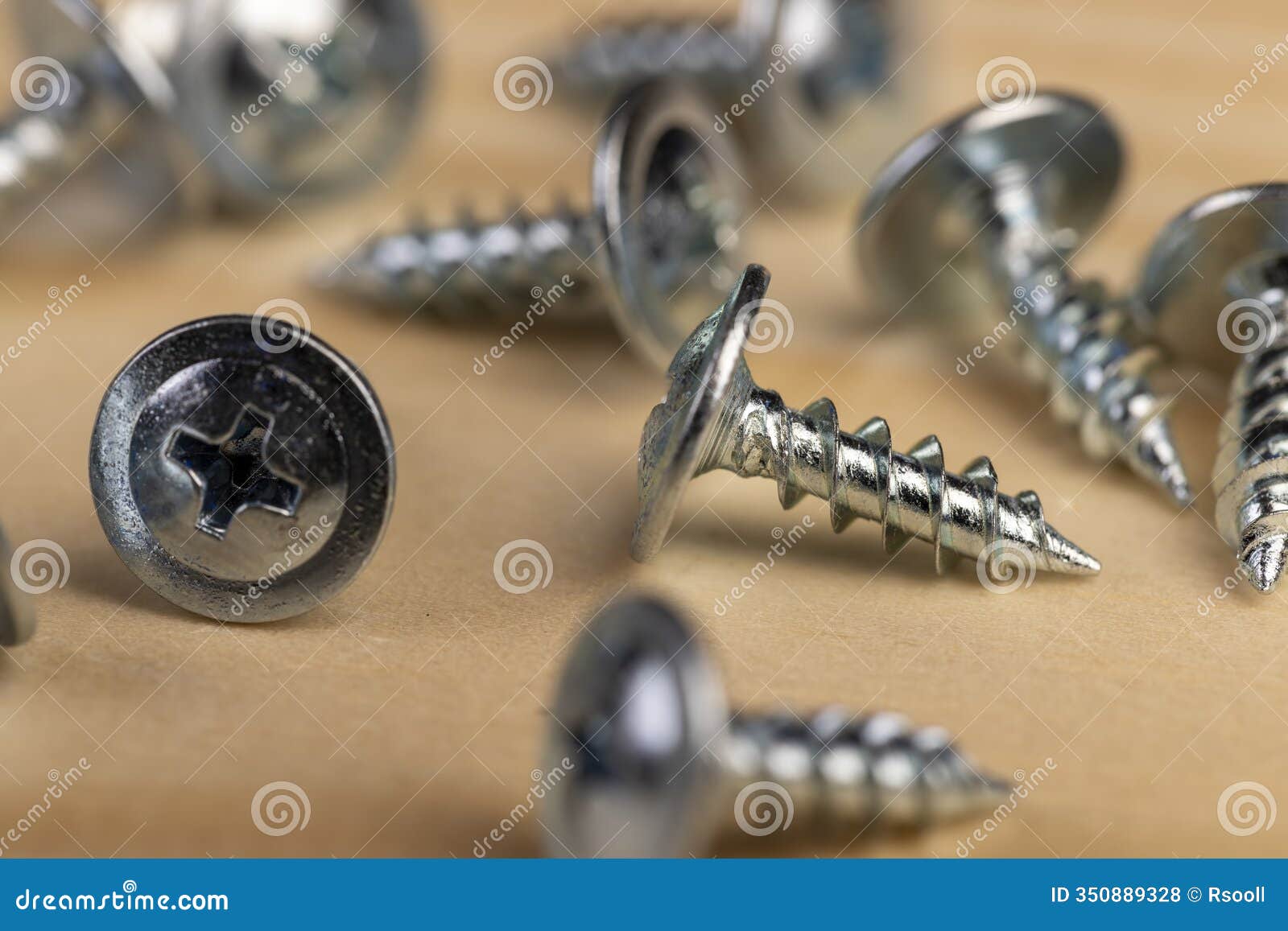 Steel Self-tapping Screws for Fixing Wooden Objects Stock Photo - Image ...