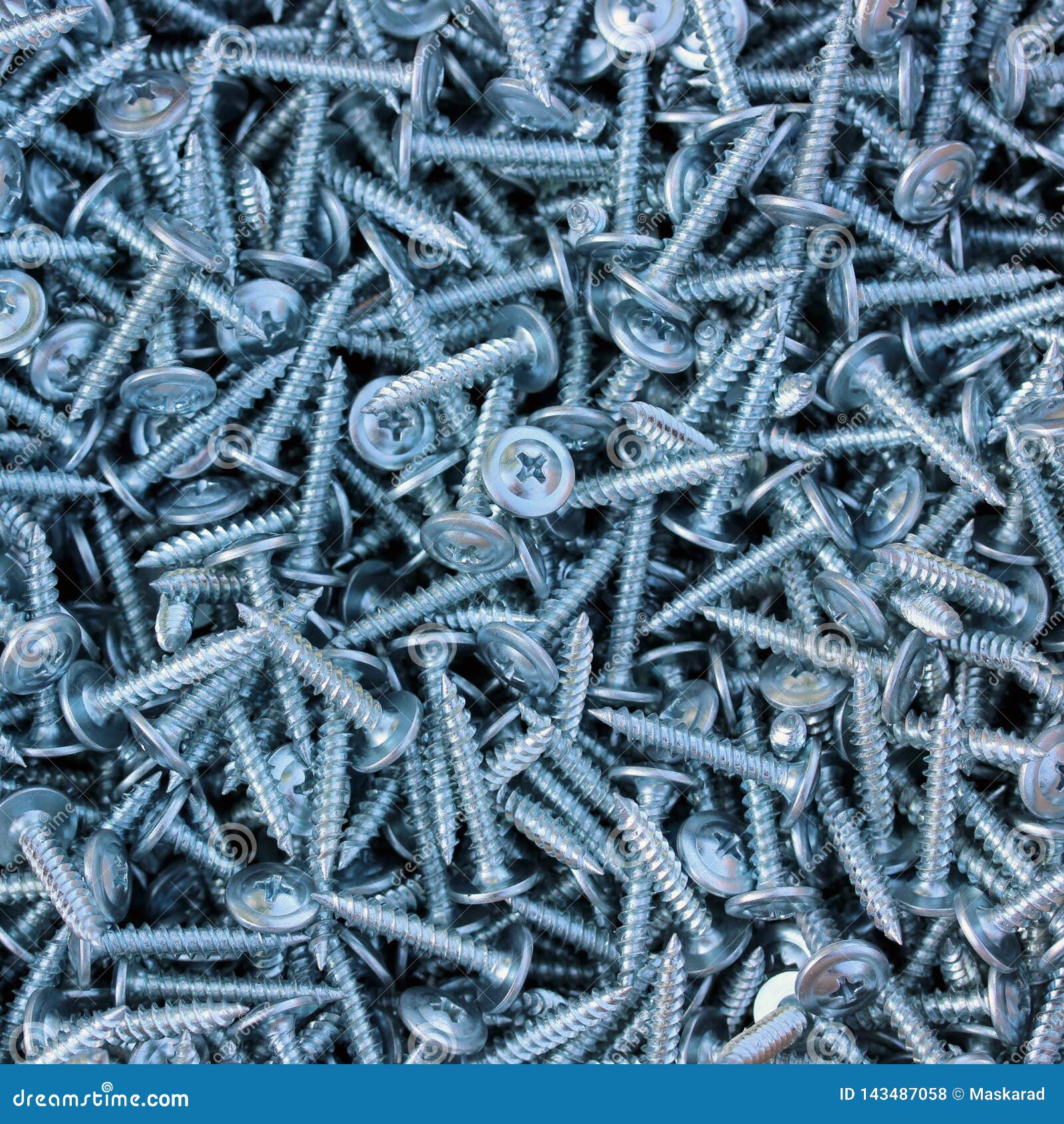 Self-tapping Screws, Top View. Background, Backdrop, Texture Stock ...