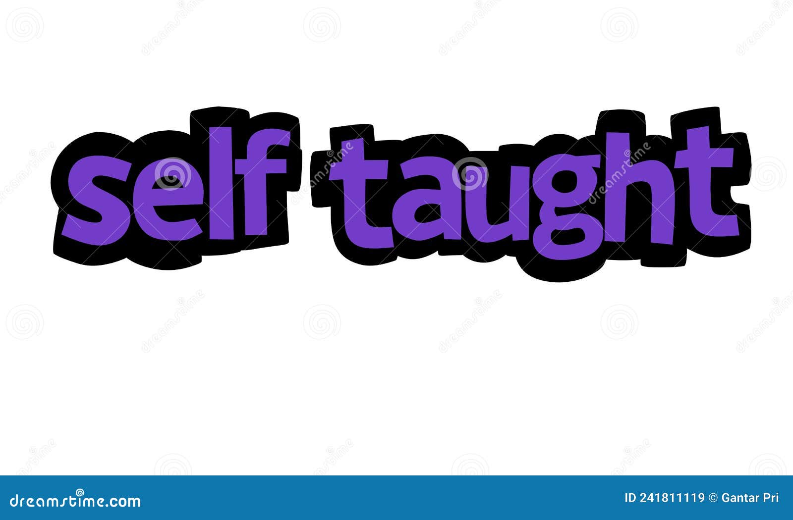 SELF TAUGHT Background Writing Vector Desig Stock Image | CartoonDealer ...