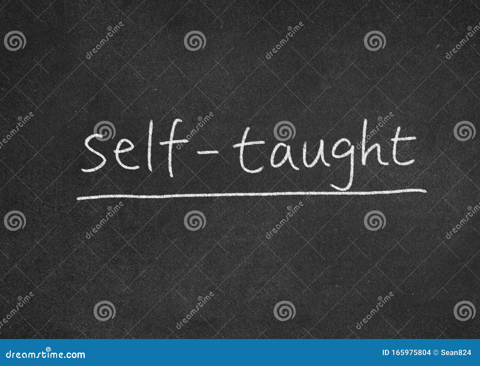 Self-taught stock photo. Image of abstract, chalk, chalkboard - 165975804