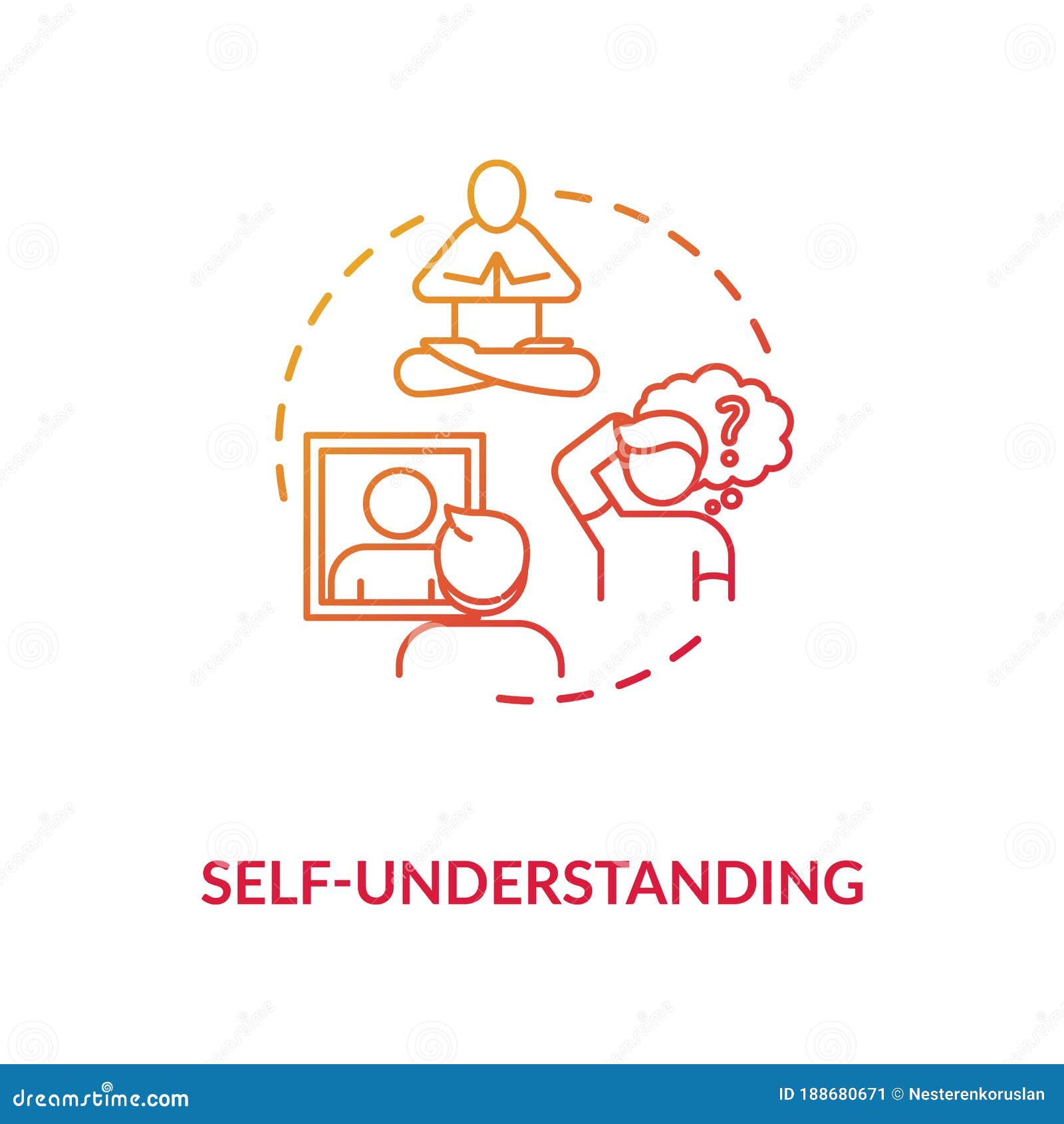 Self Understanding Red Gradient Concept Icon Stock Vector ... Self Understanding Red Gradient Concept Icon Stock Vector ...