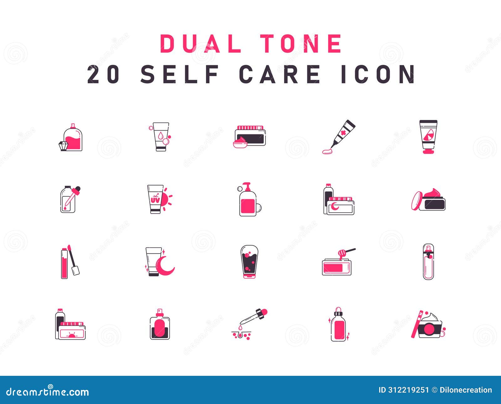 Simple Set of 20 Selfcare Vector Icons for Web Isolated on White ...