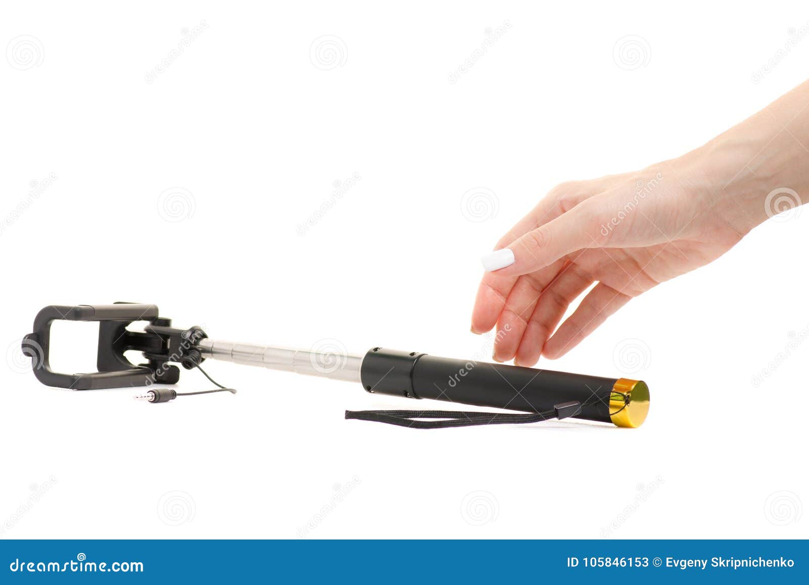 Selfi Stick Man`s Hand Isolation Stock Image - Image of blog ...