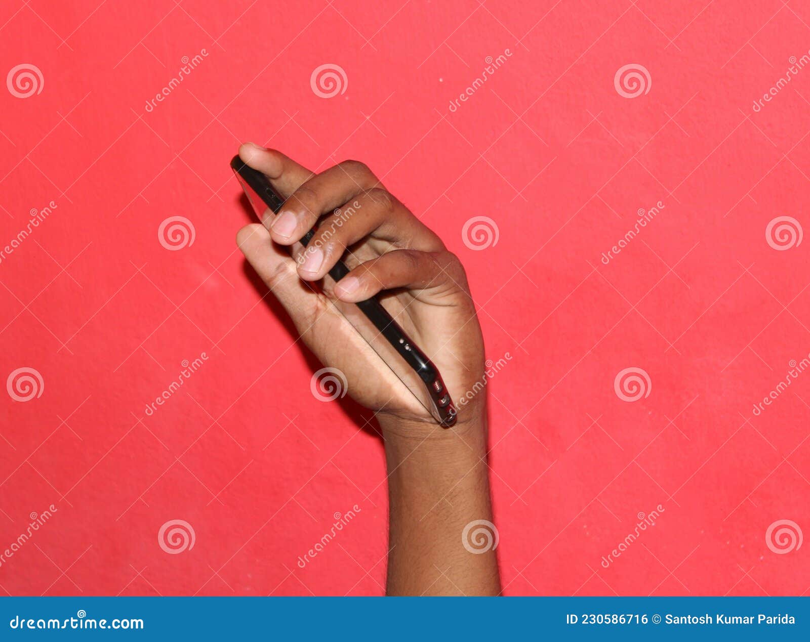 Selfi Time , a Boy Hold the Mobile and Capture the Image Stock Photo ...