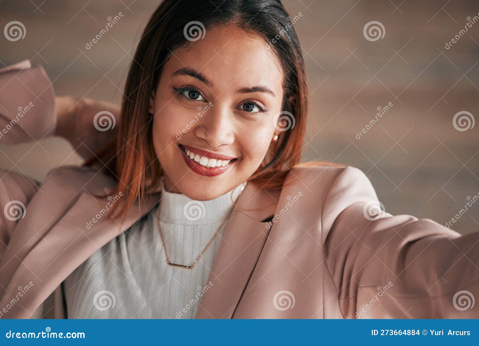 Selfie Business And Woman With Confidence Employee And Happiness For