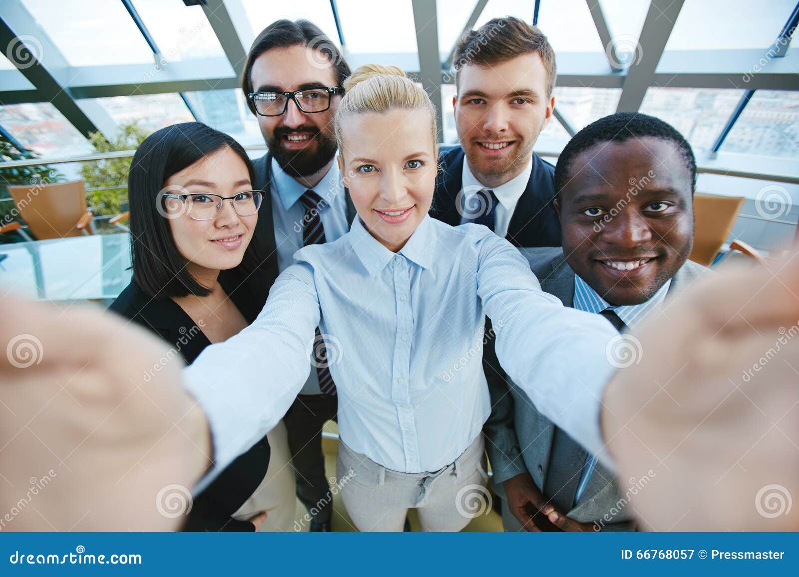 Selfie after conference stock image. Image of adult, young - 66768057