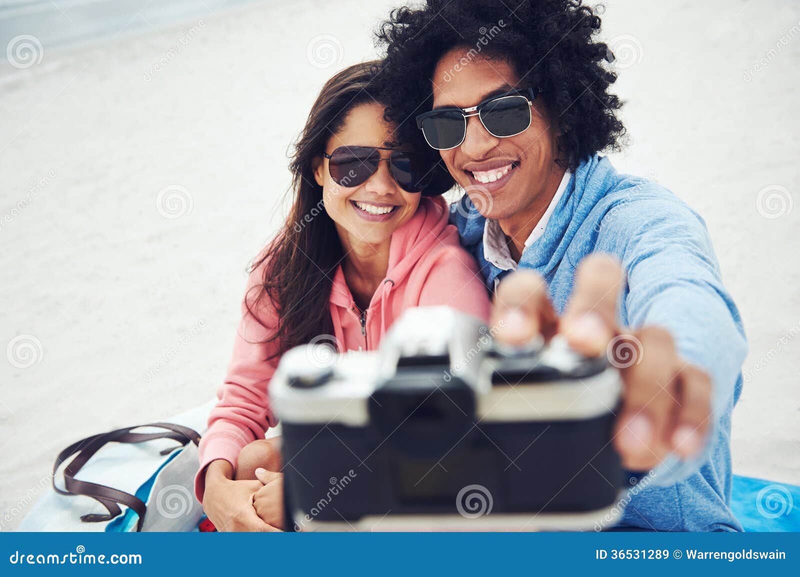 Selfie Couple Stock Image Image Of Cool Girlfriend 36531289