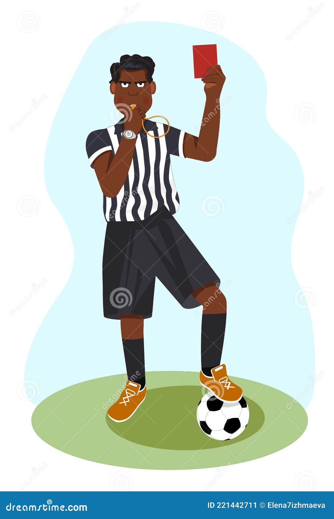 Football Arbitrator Doodle Icon Hand Drawn Illustration Cartoon Vector ...
