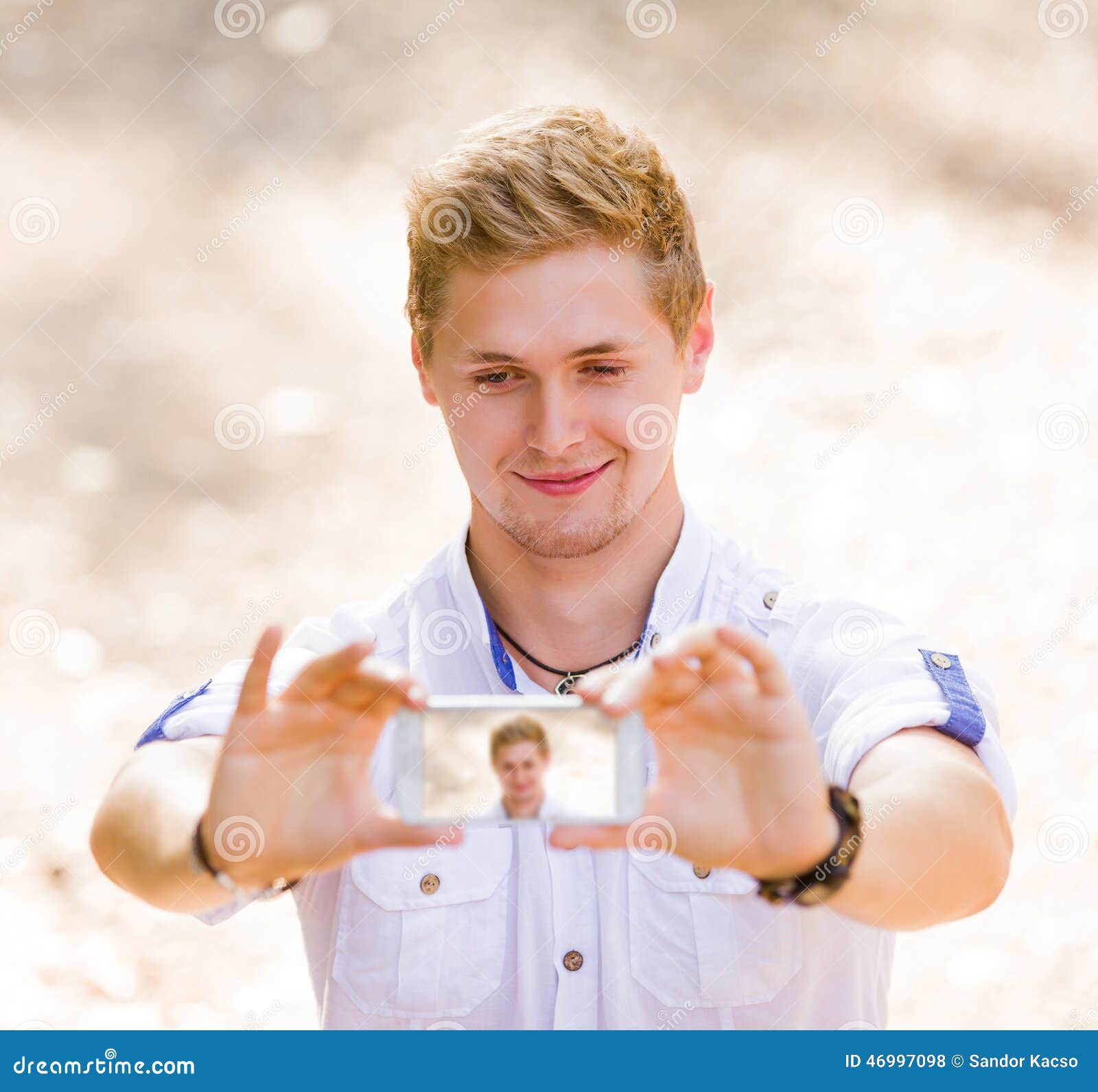 Selfie guy stock photo. Image of confident, object, enjoy - 46997098