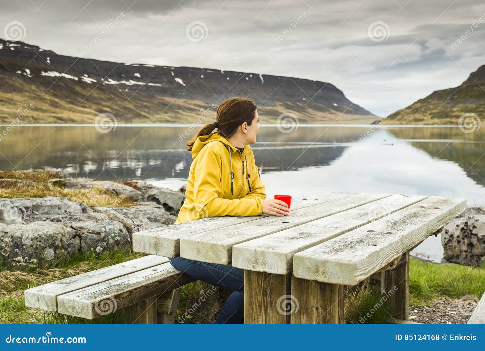 A selfie in Iceland stock photo. Image of holiday, beach - 85124168