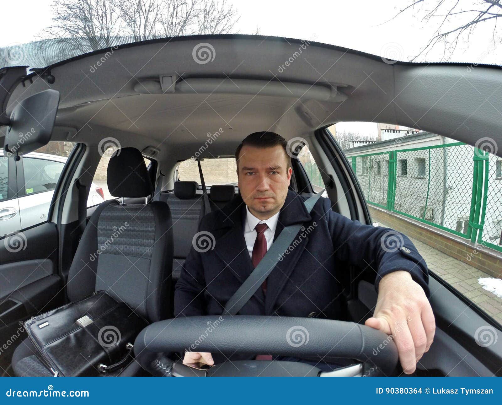 Selfie on my way to work stock photo. Image of busy, driving - 90380364
