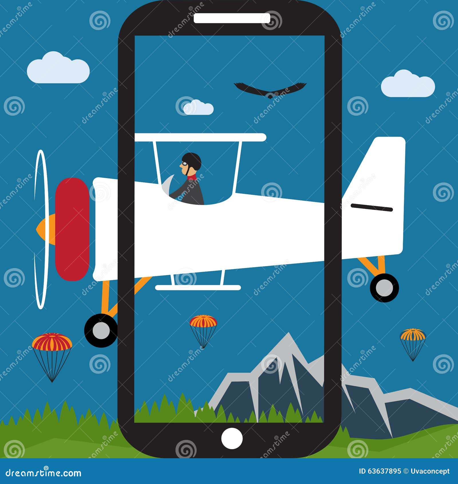 Pilot Flat Linear Long Shadow Icons Set. Pilot Label, Aircraft Control ...